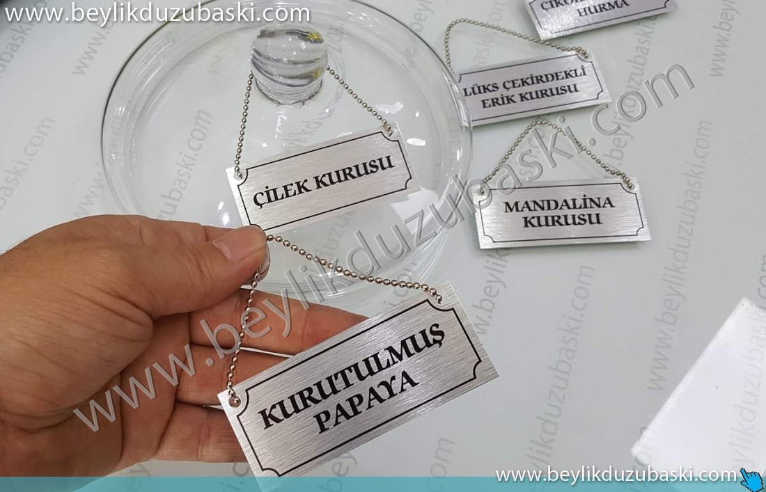 Zincirli metal tanıtım kartı - Samsun Baskı Merkezi